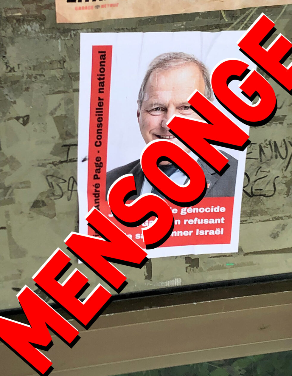 Une affiche mensongère - Pierre André Page